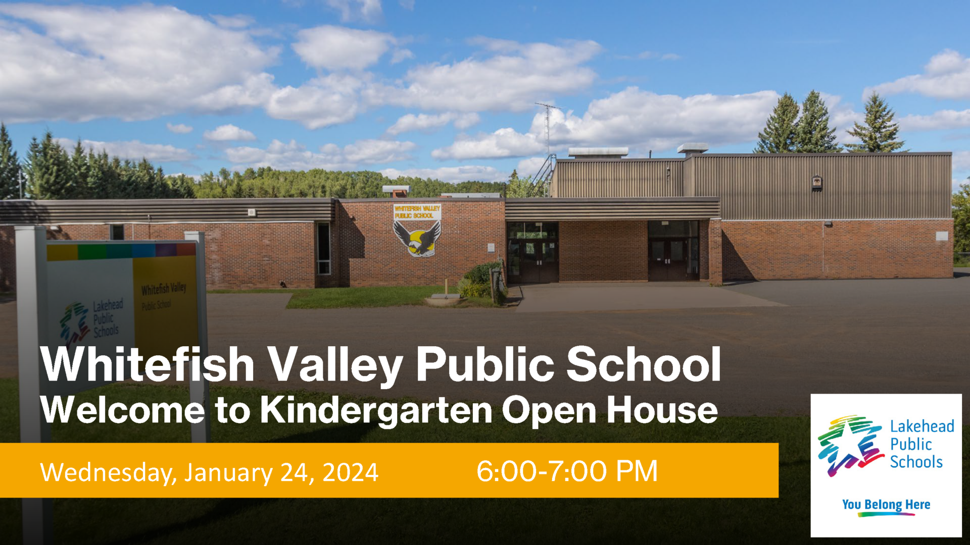 Jan. 24th Kindergarten Open House - Whitefish Valley Public School